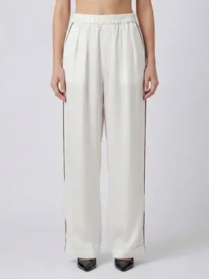 TOM FORD Wide Leg Silk Pants - Beige