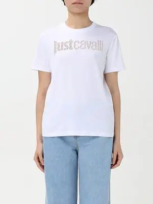 Just Cavalli Embellished Logo T-shirt - White