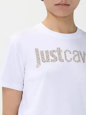 Just Cavalli Embellished Logo T-shirt - White