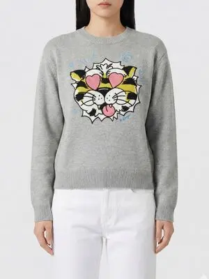 Kenzo Tiger Wool And Cotton Sweater - Grey