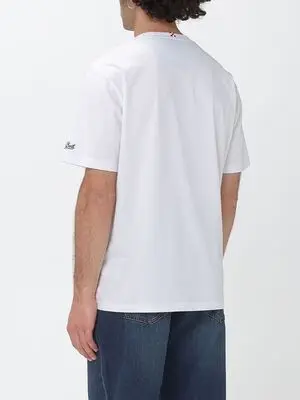 MC2 SAINT BARTH Cotton T-shirt With Patch Pocket - White