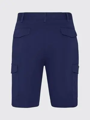 Philipp Plein Knee-length Cotton Cargo Shorts With Multiple Pockets - Blue