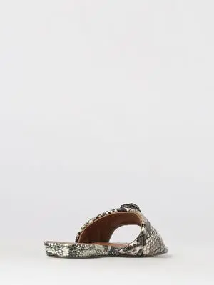 Kurt Geiger Kensington Python Print Leather Mules