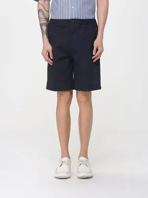PAOLO PECORA Virgin Wool Chino Shorts - Blue