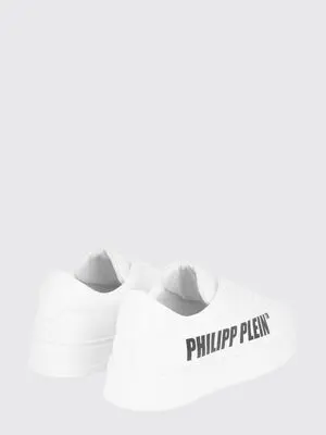 Philipp Plein Low-top Leather Sneakers With Printed Logo