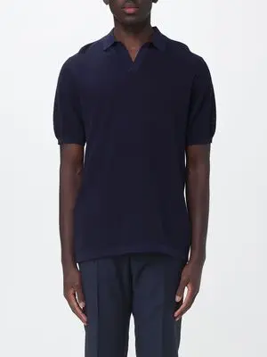 MC2 SAINT BARTH Cotton Knit Polo Shirt - Navy