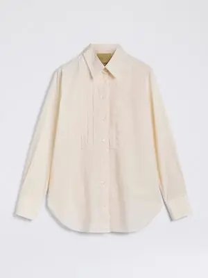 Momoni Cotton Shirt With Pintucks And Mother-of-pearl Buttons