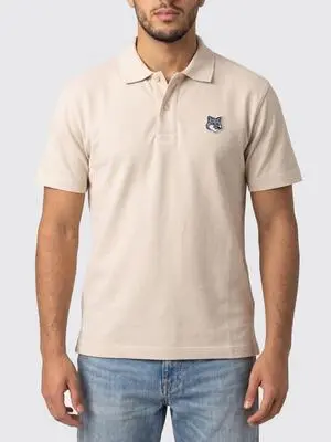 Maison Kitsuné Cotton Polo Shirt With Logo - Lilac