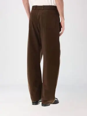 LEMAIRE Belted Wide Leg Cotton Trousers