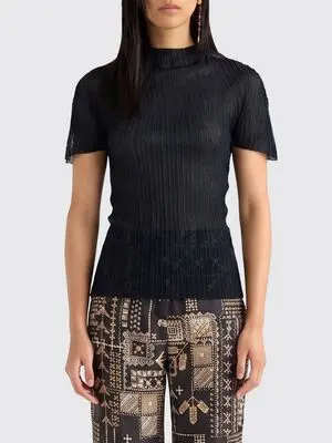 Momoni Lurex Viscose Blend Sweater - Black