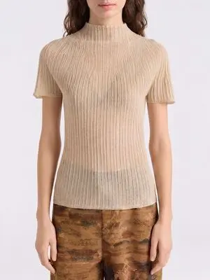 Momoni Lurex Viscose Blend Sweater - Gold