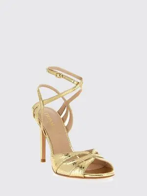 TWINSET Laminated Leather Python Print Sandals