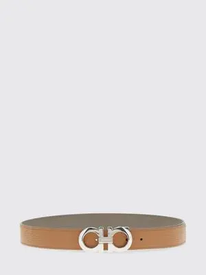 FERRAGAMO Gancini Grained Calfskin Leather Belt