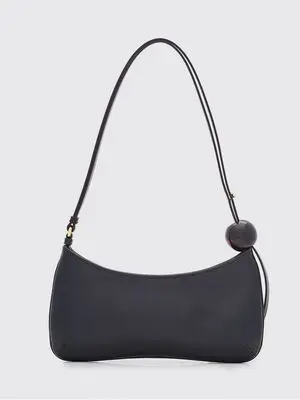 Jacquemus Le Bisou Perle Leather Shoulder Bag - Black
