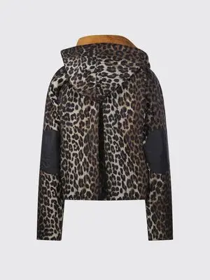BARBOUR X GANNI Spey Leopard Print Waxed Jacket