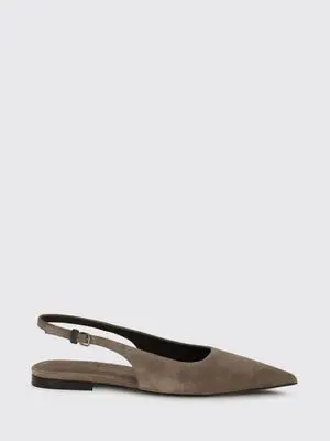 Brunello Cucinelli Suede Slingbacks - Beige