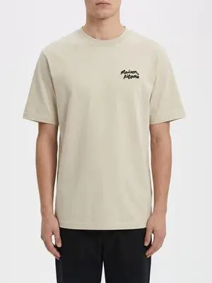 Maison Kitsuné Cotton T-shirt With Logo - Beige
