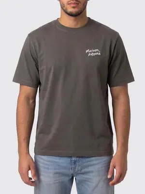 Maison Kitsuné Cotton T-shirt With Logo - Brown