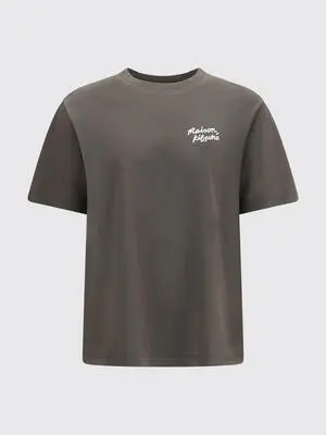 Maison Kitsuné Cotton T-shirt With Logo - Brown