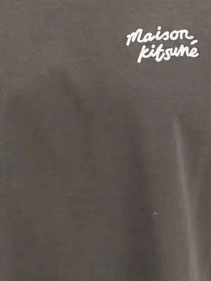 Maison Kitsuné Cotton T-shirt With Logo - Brown