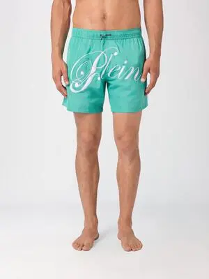 Philipp Plein Technical Fabric Swim Shorts With Embroidered Logo