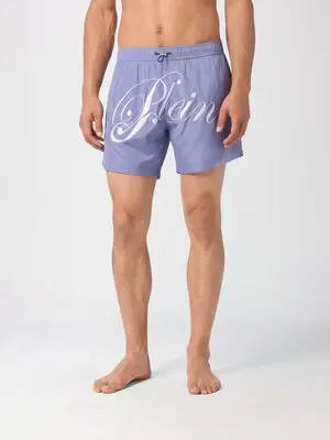 Philipp Plein Technical Fabric Swim Shorts With Embroidered Logo - Turquoise