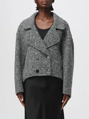 ERMANNO FIRENZE Double Breasted Textured Coat