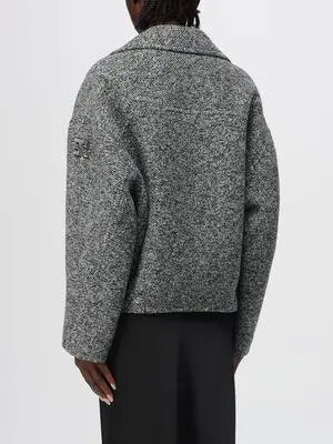 ERMANNO FIRENZE Double Breasted Textured Coat