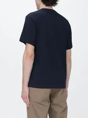 Burberry Cotton T-shirt With Crew Neck And Equestrian Knight Logo Detail - Navy