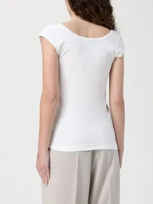 Pinko Cotton Top With Logo - White