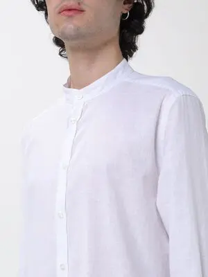 MANUEL RITZ Linen And Cotton Casual Shirt - White
