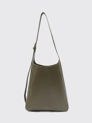 Soeur Uma Leather Shoulder Bag - Kaki