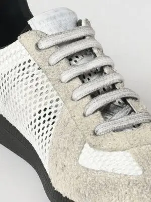 MAISON MARGIELA Replica Used Suede And Mesh Nylon Sneakers