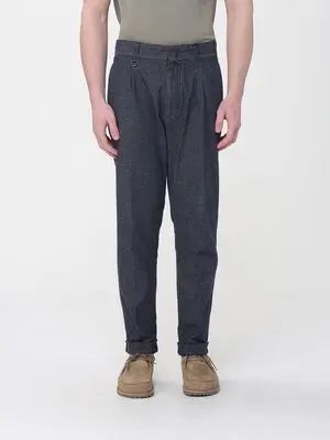 PAOLO PECORA Virgin Wool Chino Trousers - Blue