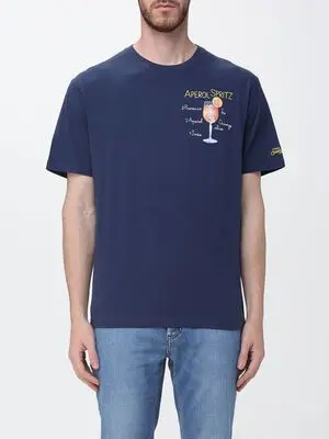 MC2 SAINT BARTH Cotton Crew Neck T-shirt Navy