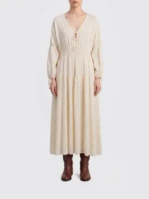 Aspesi Muslin Midi Dress - Yellow Cream