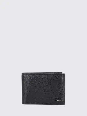 BOSS Bifold Wallet In Synthetic Leather With Emed Logo And Card Slots - Black