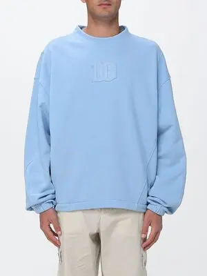 Dolce & Gabbana Cotton Sweatshirt With Dg Monogram Patch - Gnawed Blue