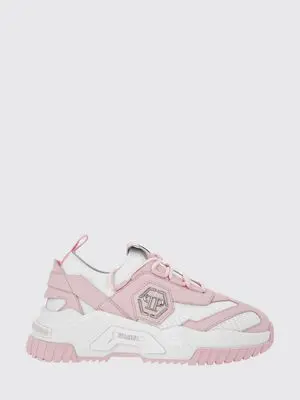 Philipp Plein Low-top Sneakers In Crochet Knit With Bi Monogram Pattern - Bianco 3
