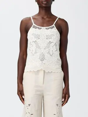 TWINSET Macramé Top - White