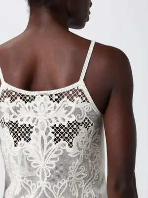 TWINSET Macramé Top - White