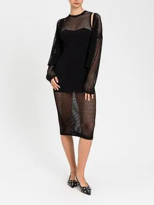 TWINSET Openwork Viscose Blend Cardigan