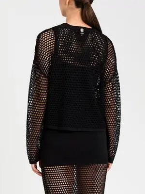 TWINSET Openwork Viscose Blend Cardigan