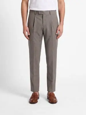 PT TORINO Stretch Virgin Wool Chino Trousers - Colonial