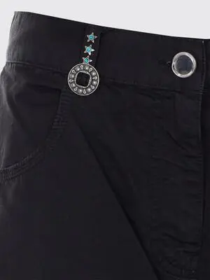 Pinko Cotton Gabardine Cargo Shorts - Black