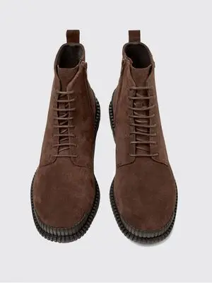 Camper Lace-up Suede Boots