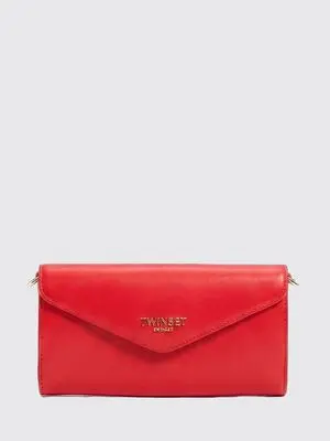 TWINSET Synthetic Leather Wallet Bag - Red