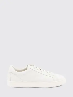 TOD'S Smooth Calfskin Low-top Sneakers With Gommini Heel Detail - White