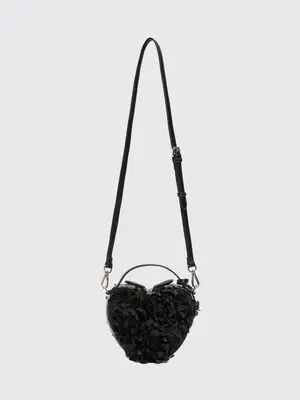 TWINSET Heart-shaped Bag In Synthetic Leather And Embellished Fabric