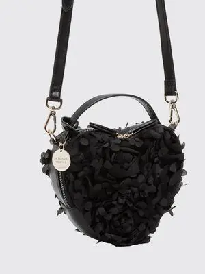 TWINSET Heart-shaped Bag In Synthetic Leather And Embellished Fabric